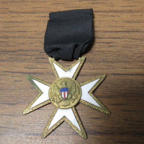 Antique | Other | Antique Medal Masonic Knights Templar Maltese Cross ...